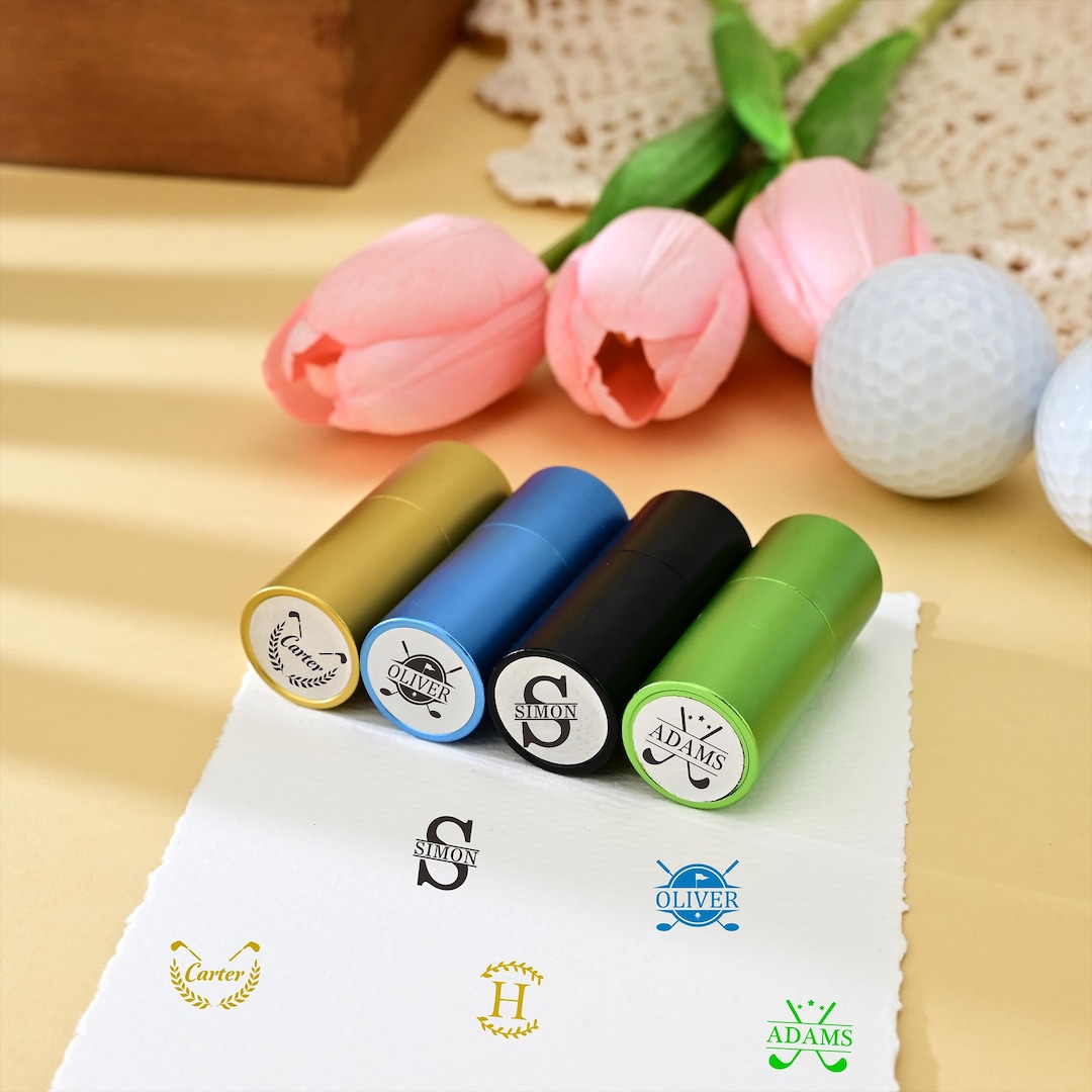Custom Golf Ball Stamp for Golfers, Golf Ball Stamp With Box ...