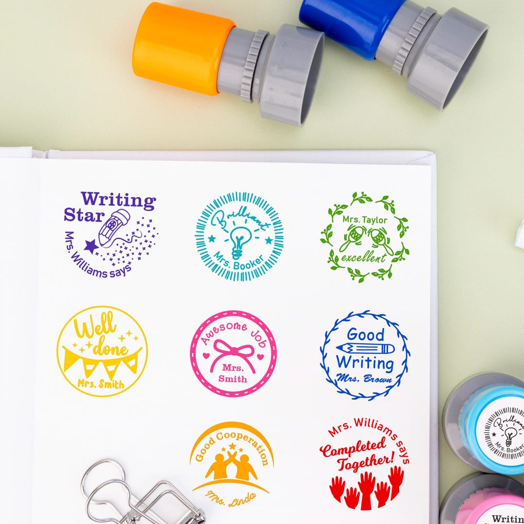 Custom Teacher Stamp, Personalized Name Teacher Stamps, Custom Teacher ...