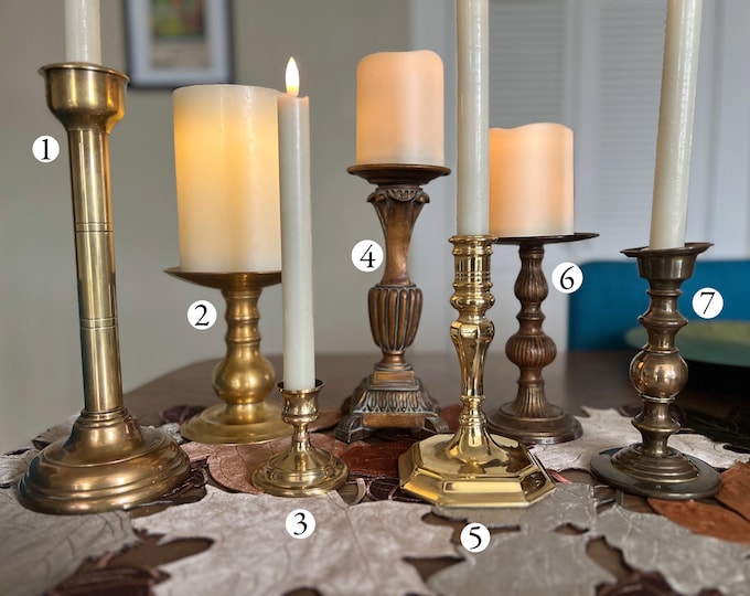 Gold Mismatched Candlestick Holders - Etsy