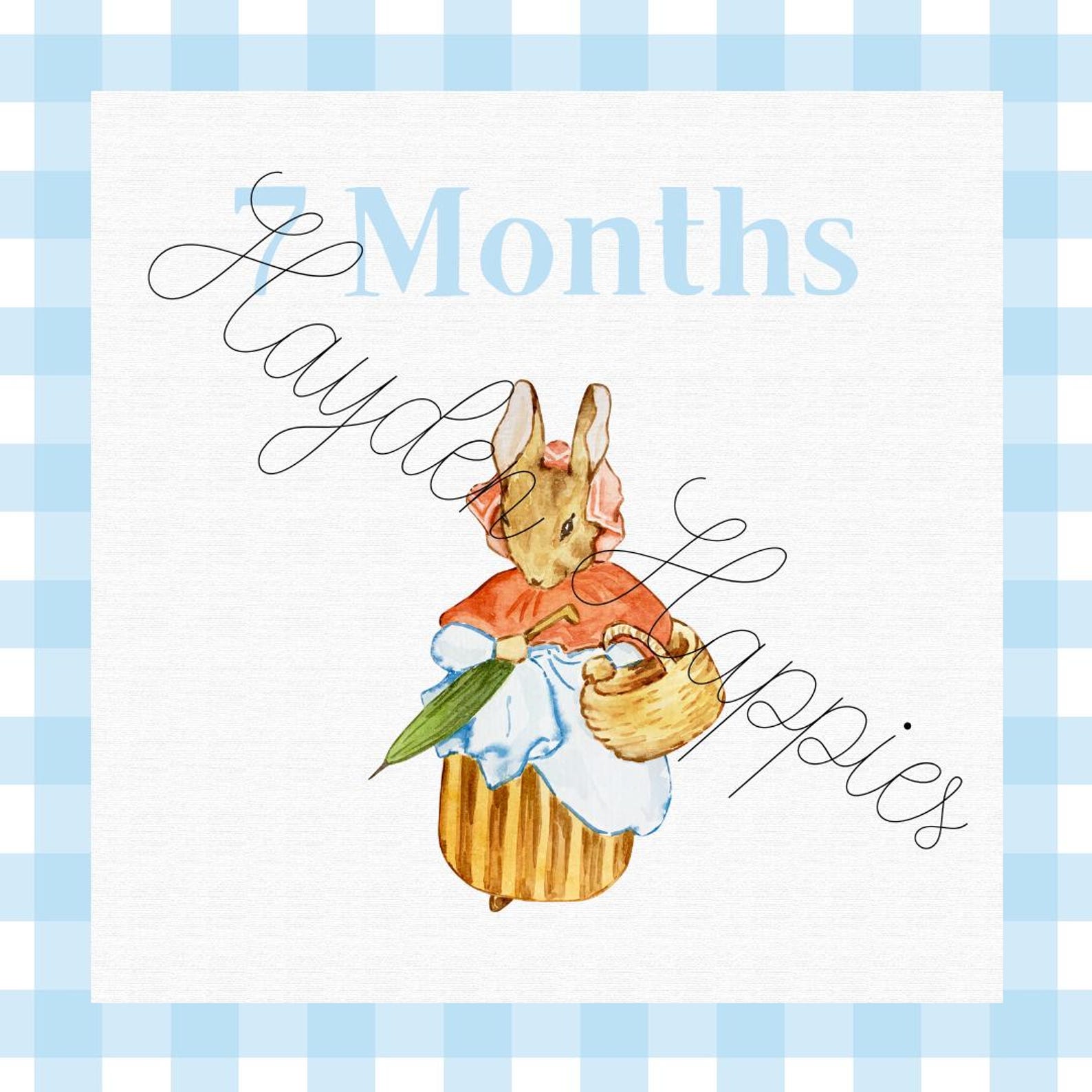 Peter Rabbit/beatrix Potter Monthly Milestone Card Digital Download - Etsy