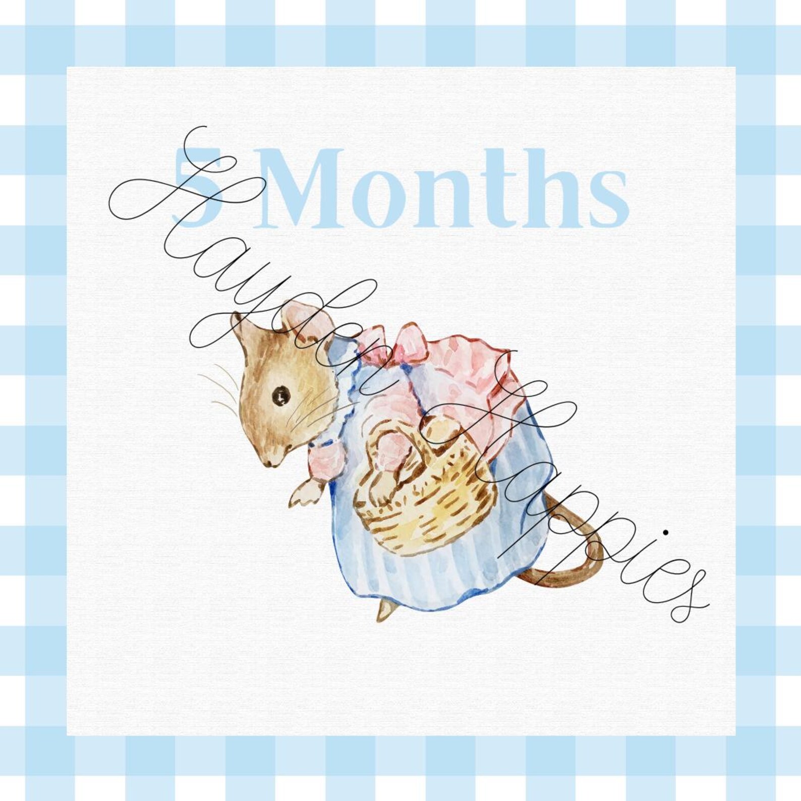 Peter Rabbit/beatrix Potter Monthly Milestone Card Digital Download - Etsy
