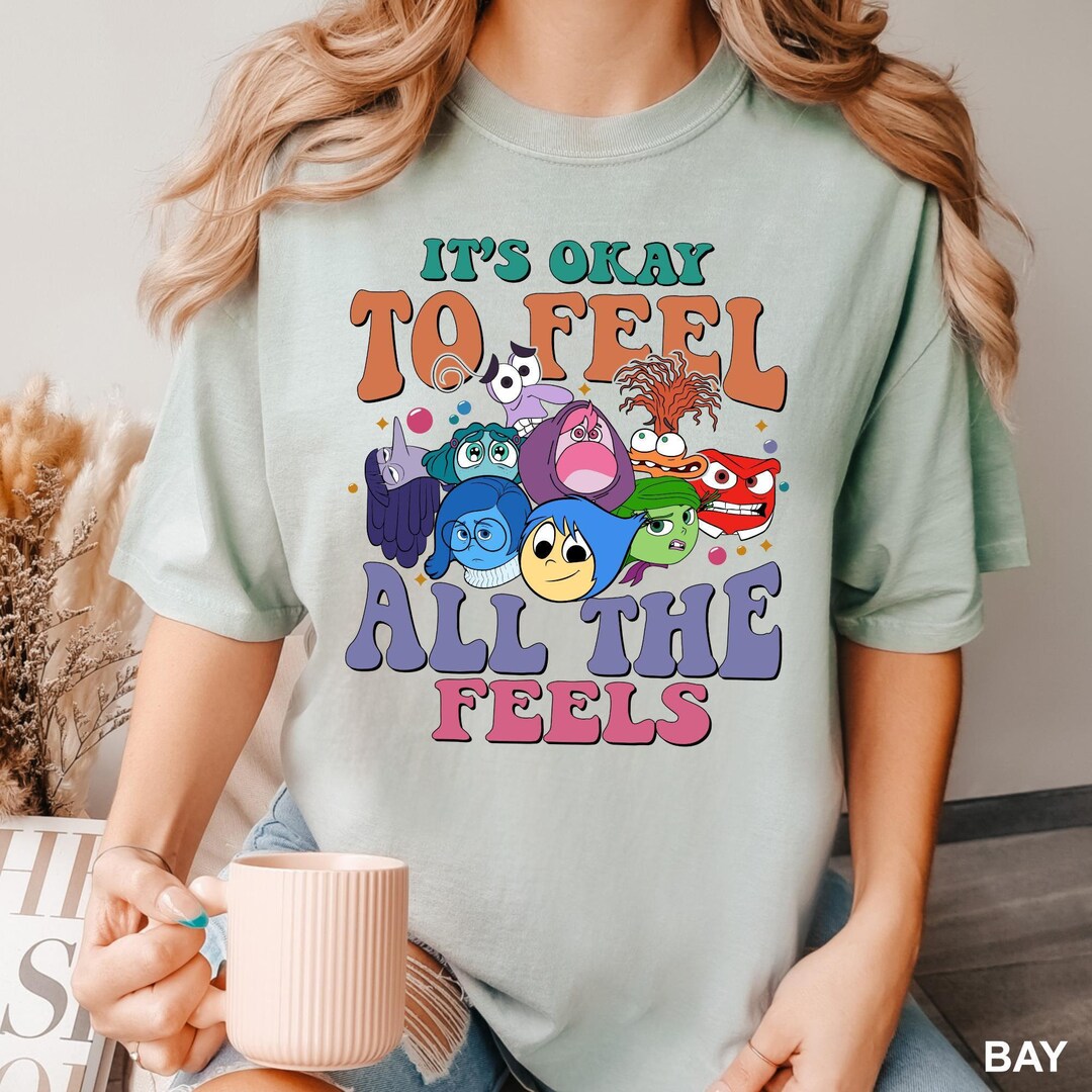 Inside Out 2 It's Ok to Feel All the Feels Shirt, Comfort Colors Shirt ...