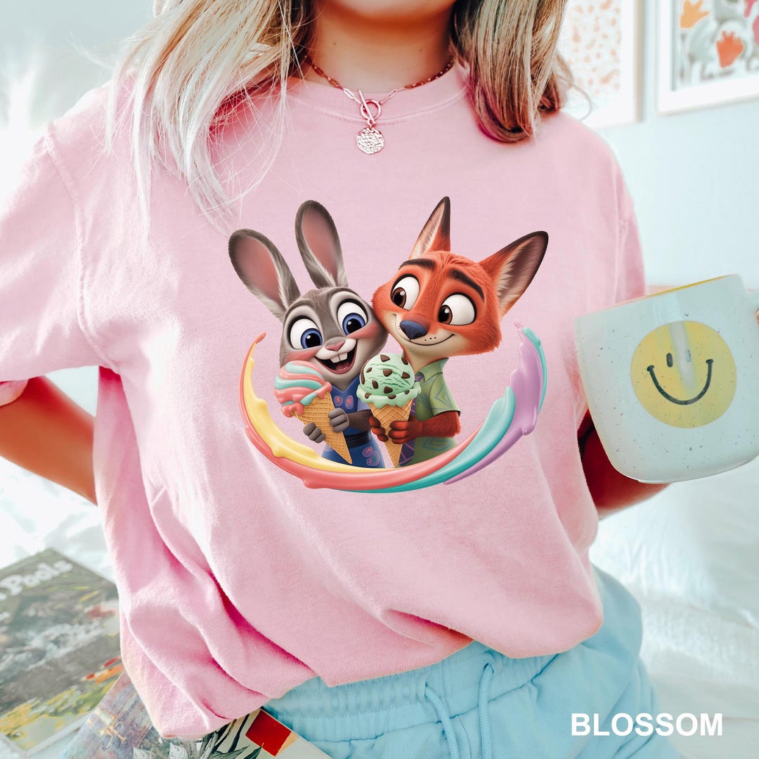Disney Zootopia Shirt, Comfort Colors, Nick Wilde and Judy Hopps Shirt ...