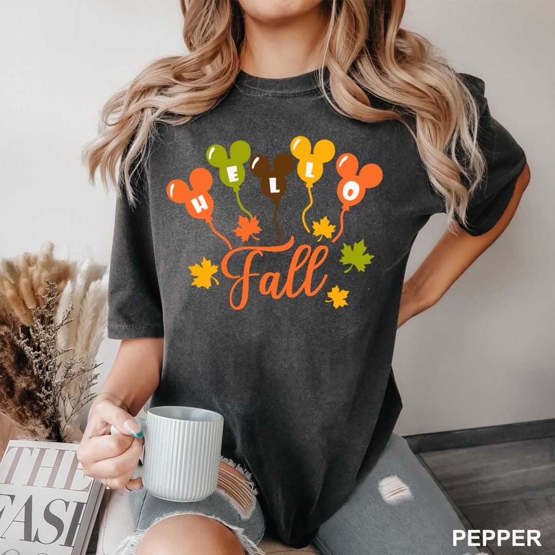 Disney Hello Fall Shirt, Comfort Colors Shirt, Disney Mickey Mouse ...