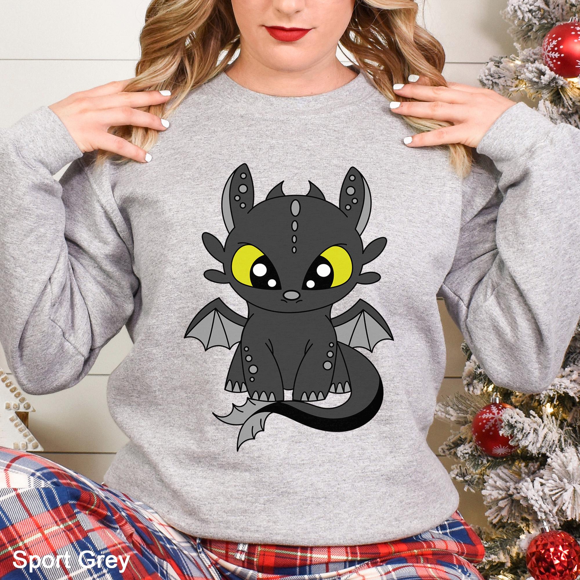 Toothless Dragon Sweatshirt, Toothless and Light Fury Sweatshirt, How ...