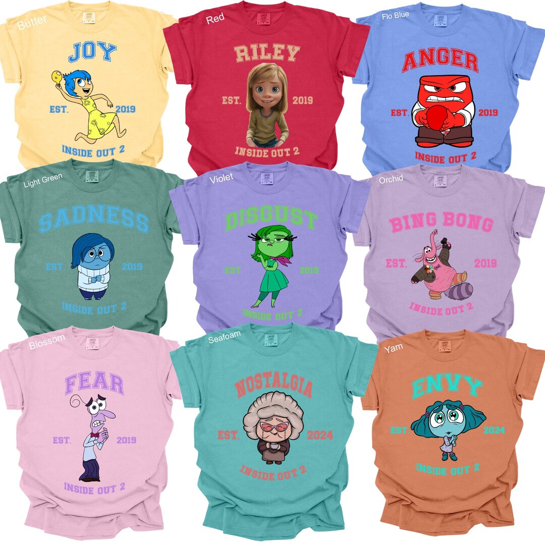 Pixar Inside Out 2 Shirt, Inside Out Feelings Shirt, Inside Out Movie ...