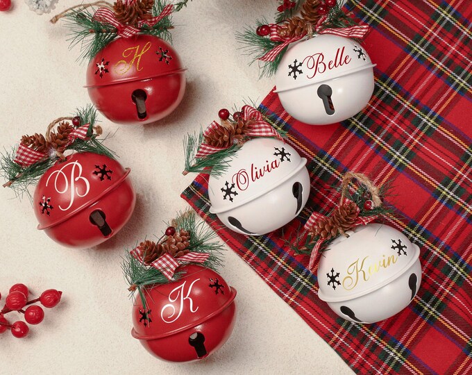 Personalized Sleigh Bell Custom Jingle Bell Ornament Personalized ...