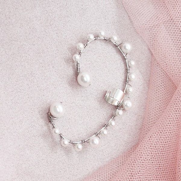 Pearl Ear Cuff - Etsy