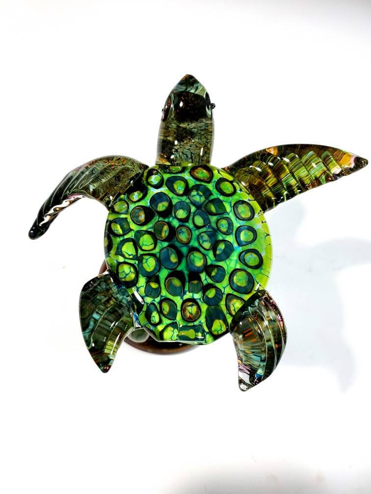 Art & Collectibles Glass Sculptures & Figurines Glass turtle Glass ...
