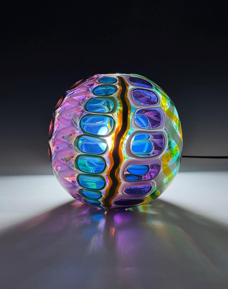 Glass Vase - Mosaic Sea Orb - Etsy