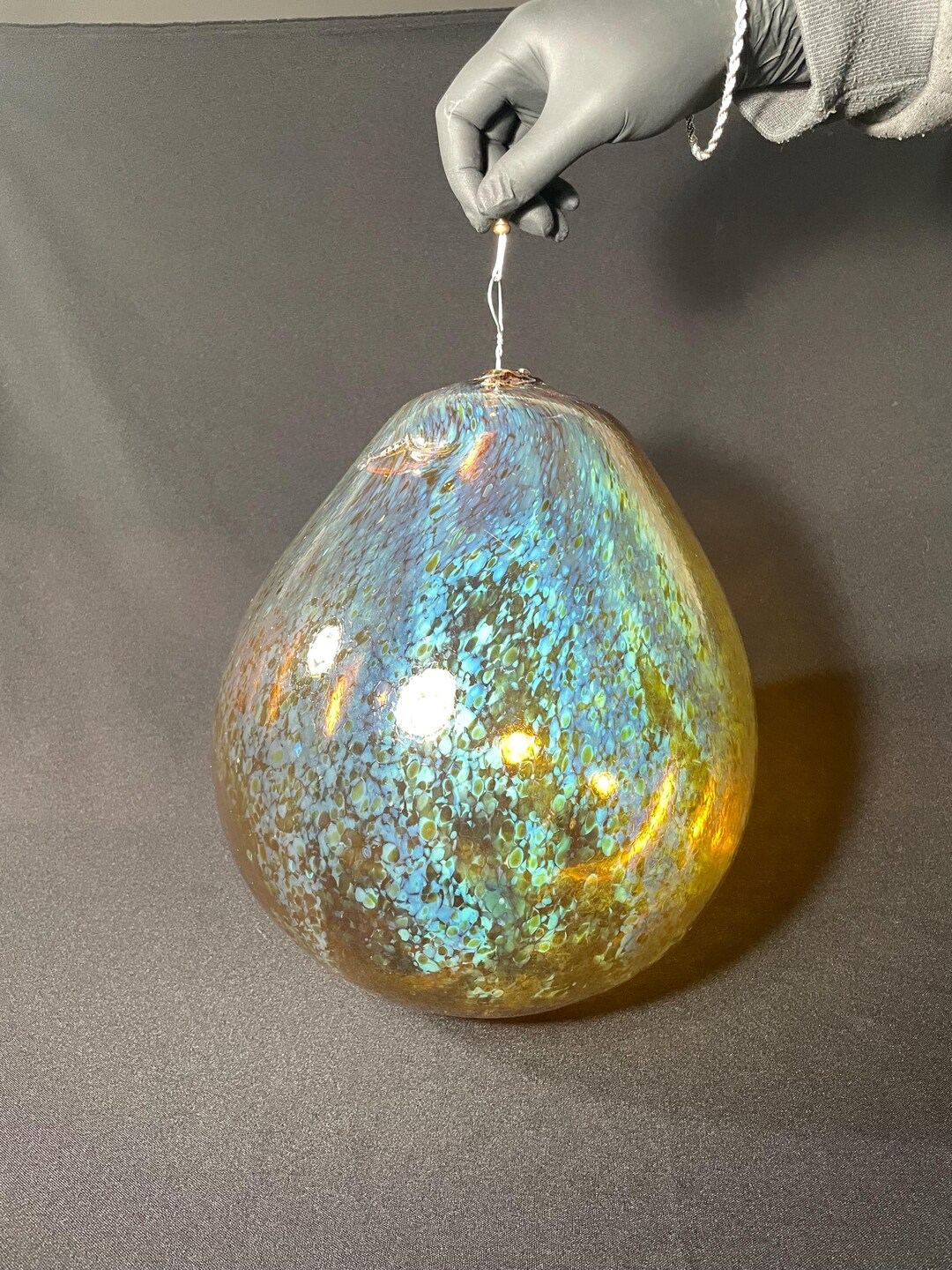 Glass Pendant - A Light of Amber - John Gibbons - Etsy