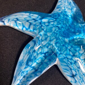 Hand Blown Glass Starfish Cool Aqua Starfish 5.5 Inch Handmade Glass ...