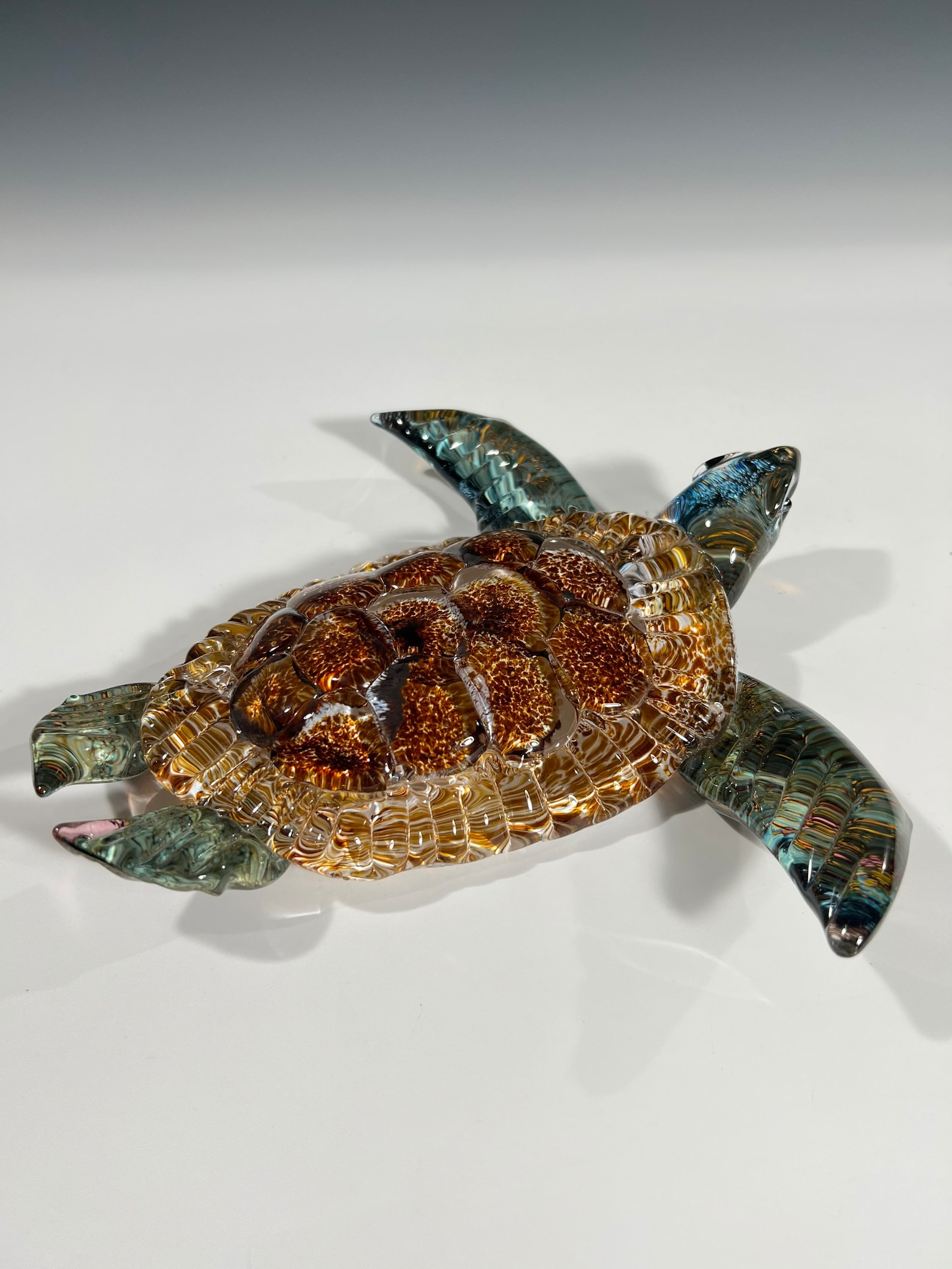 Hand Blown Glass Sea Turtle Handmade Glass Art by John - Etsy