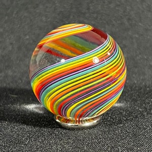 Glass Marble - Rainbow Spiral - John Gibbons - Etsy