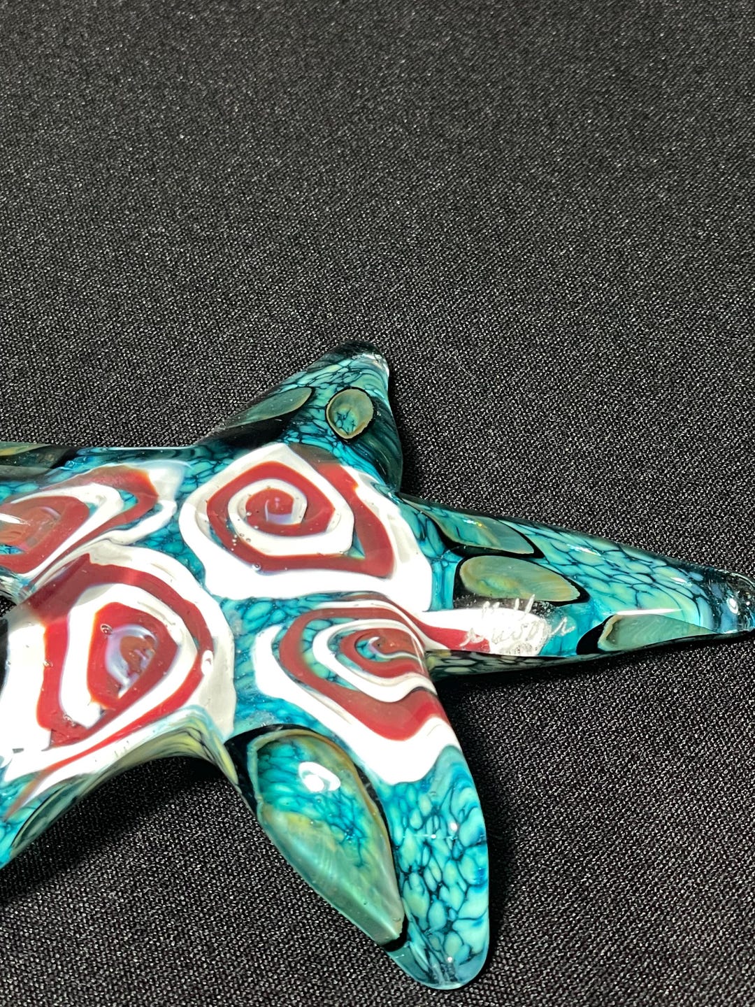 Glass Starfish - Red Sea- John Gibbons Aqua Blue, Barnacle Sea Star - Etsy
