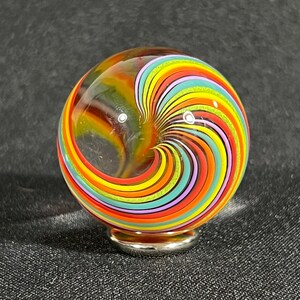 Glass Marble - Rainbow Spiral - John Gibbons - Etsy