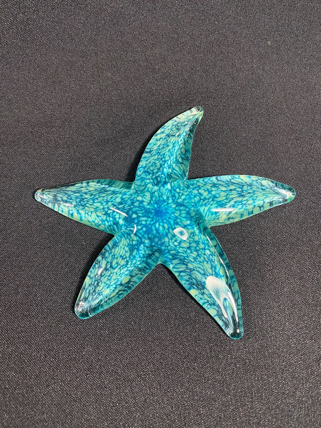 Hand Blown Glass Starfish - Caribbean Blue Starfish - 5.5 Inch ...