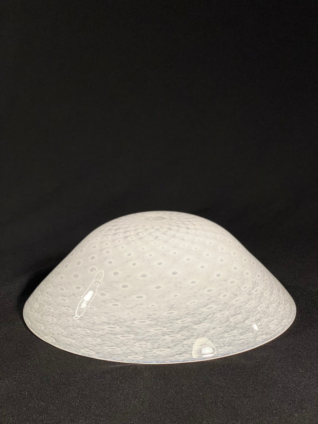 Hand Blown White Lamp Shade by Glass Artist John Gibbons - Etsy