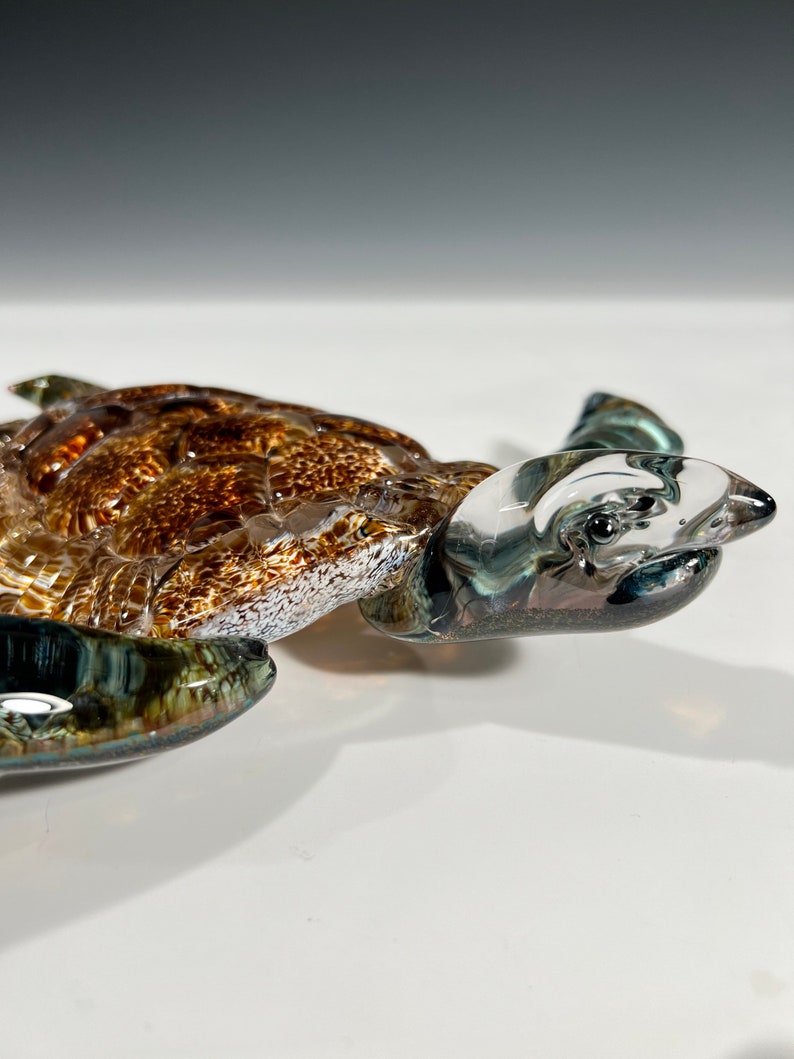 Hand Blown Glass Sea Turtle Handmade Glass Art by John - Etsy