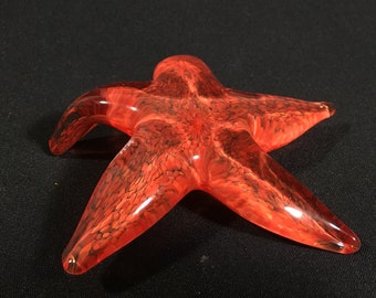 Hand Blown Glass Starfish Kapow Starfish 5.5 Inch Handmade Glass Art by ...
