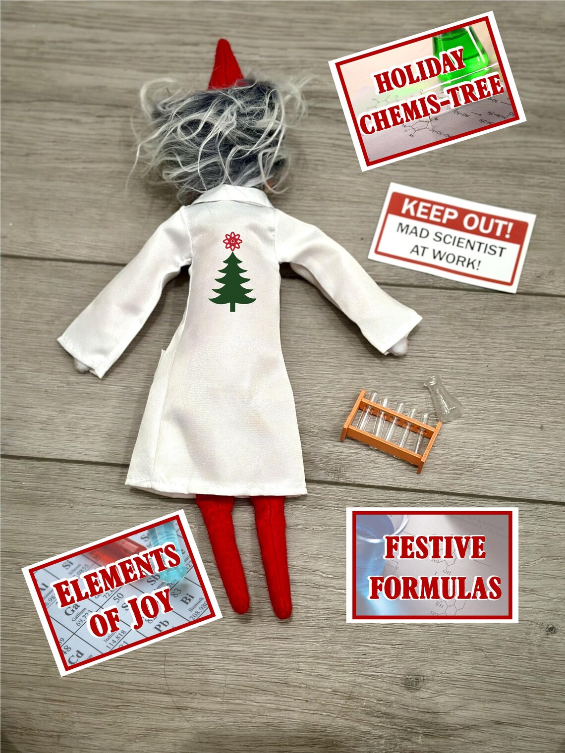 Science Lab Coat for Child and Elf, North Pole Scientist, Elf Science ...