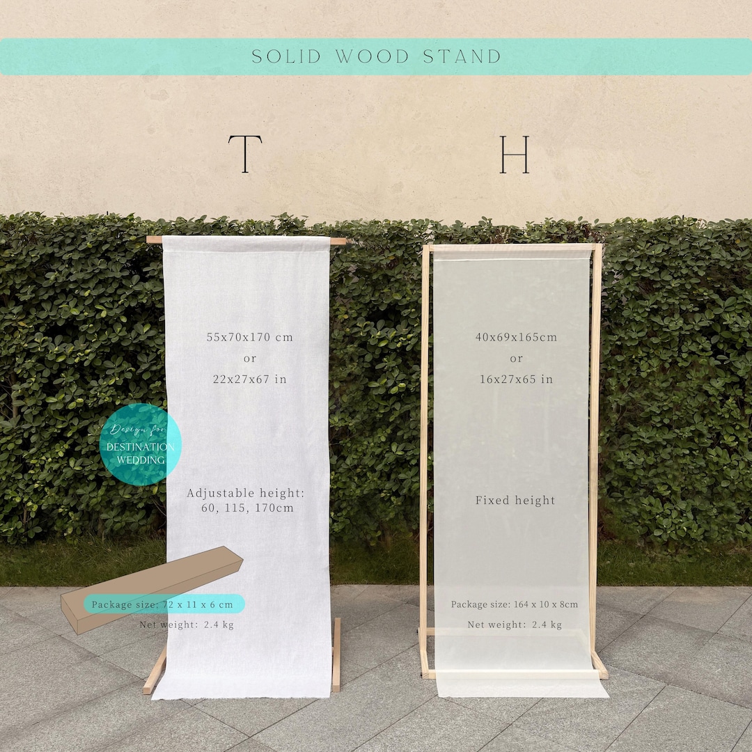Fabric Sign Wood Stand | Wedding Welcome Sign Stand | Destination ...