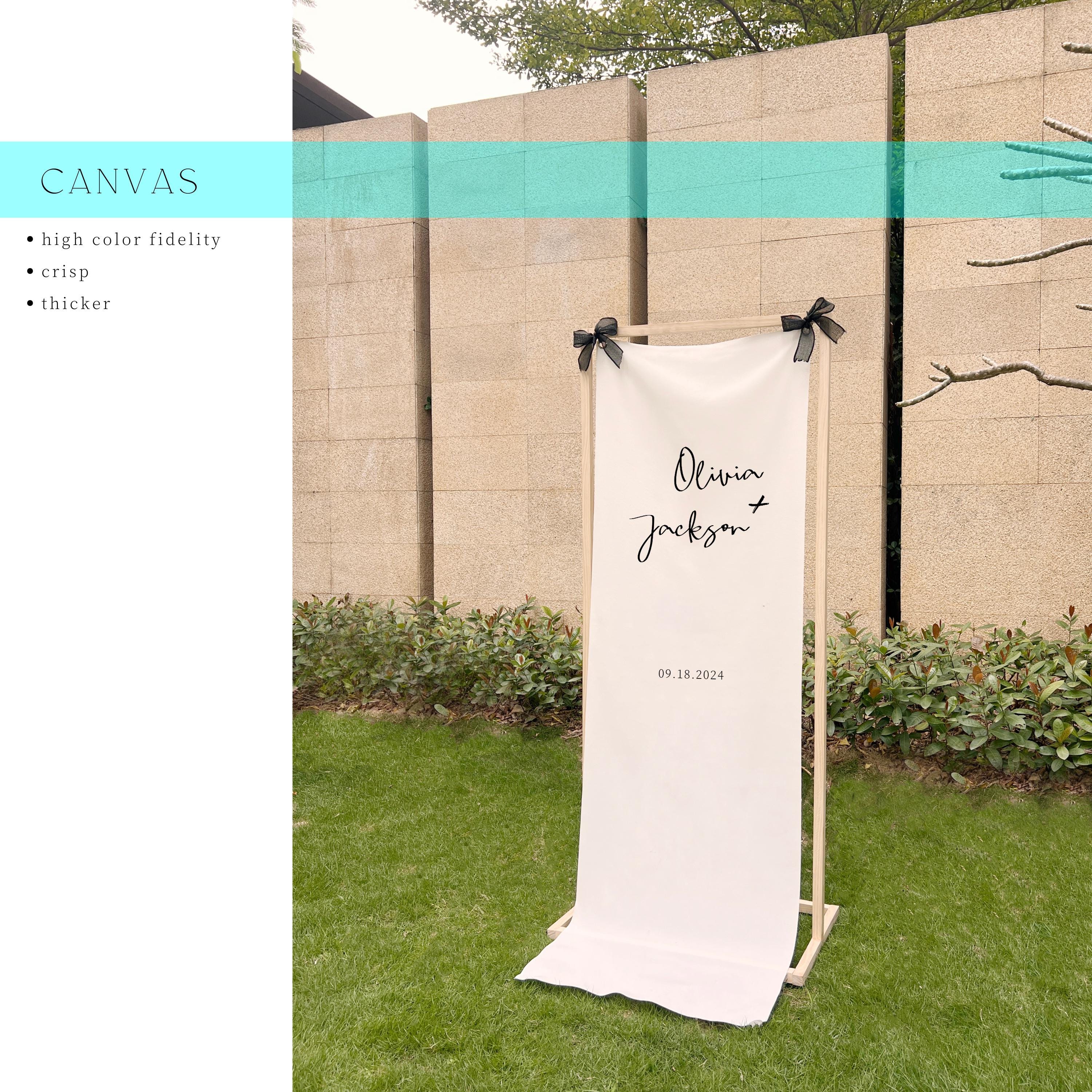 Fabric Wedding Banner, Linen Wedding Sign, Baby Shower Sign, Wedding ...