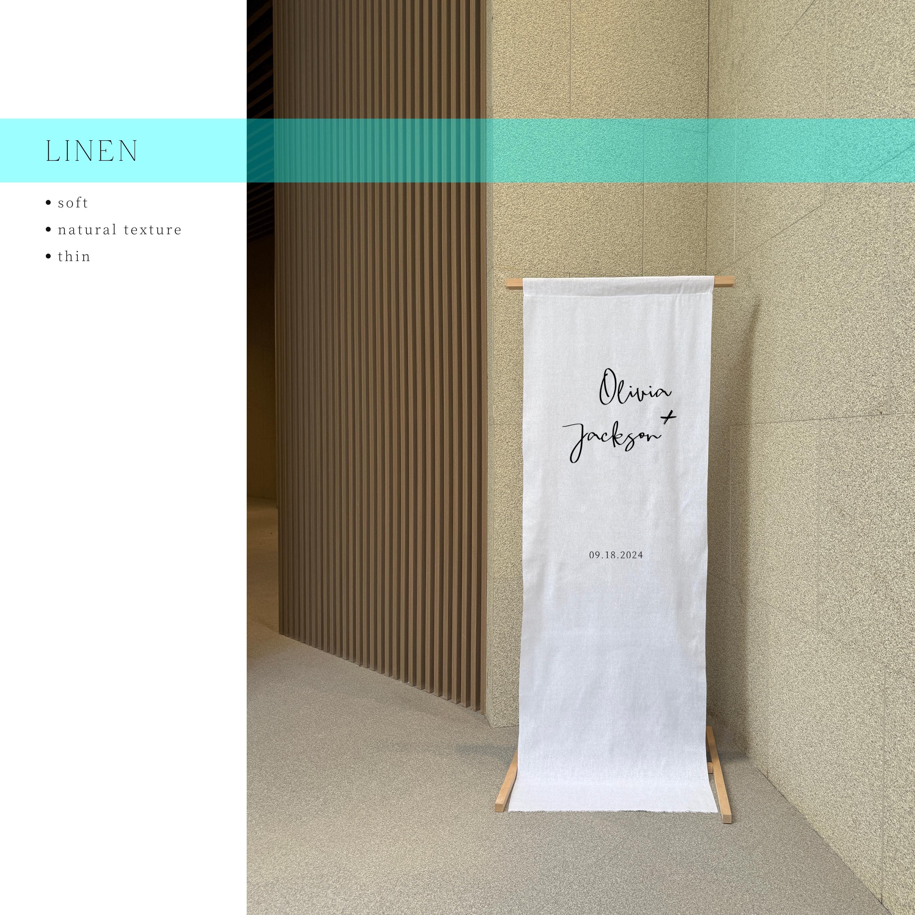 Fabric Wedding Banner, Linen Wedding Sign, Baby Shower Sign, Wedding ...