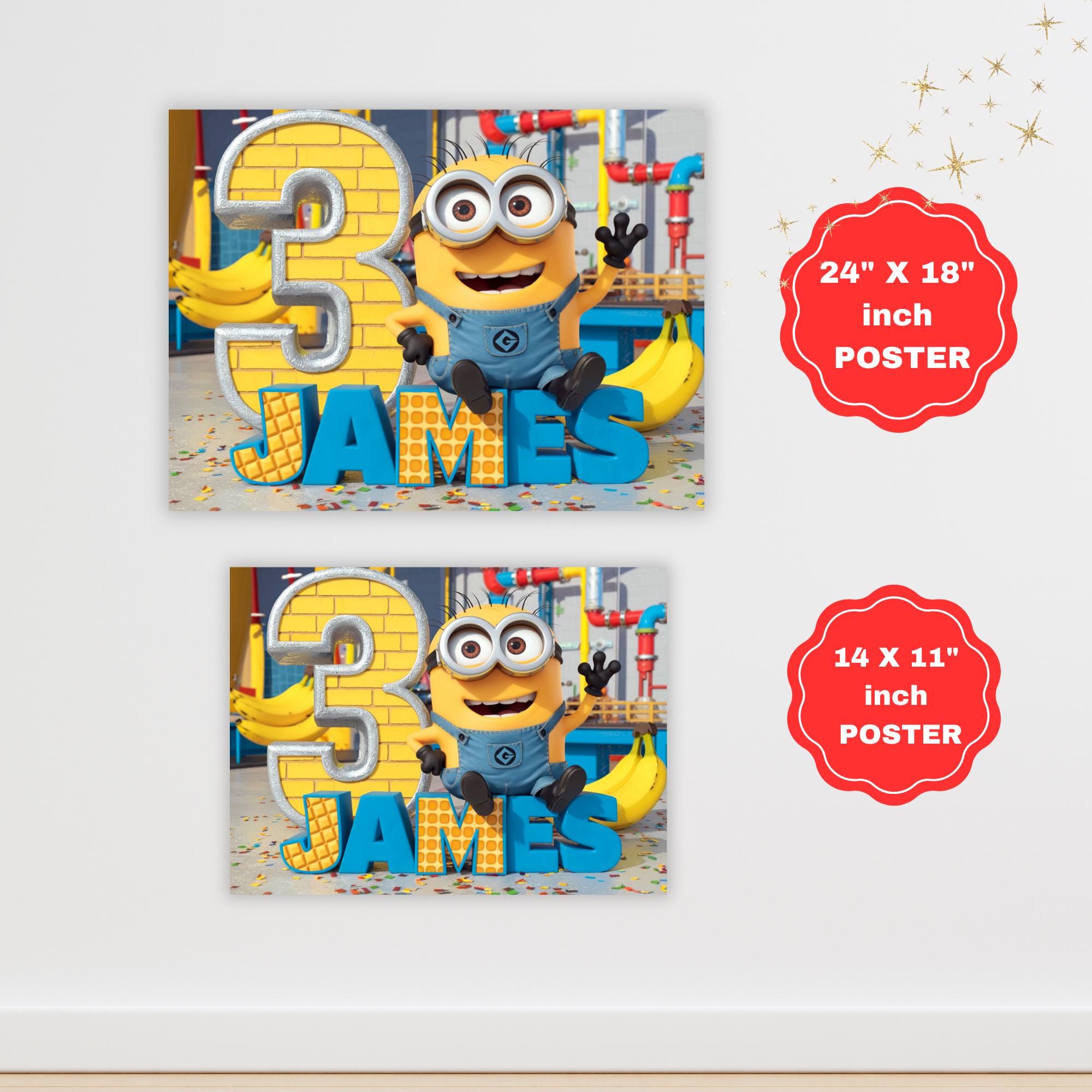 Personalized Minions Party Backdrop Banner, Minion Party Decoration ...