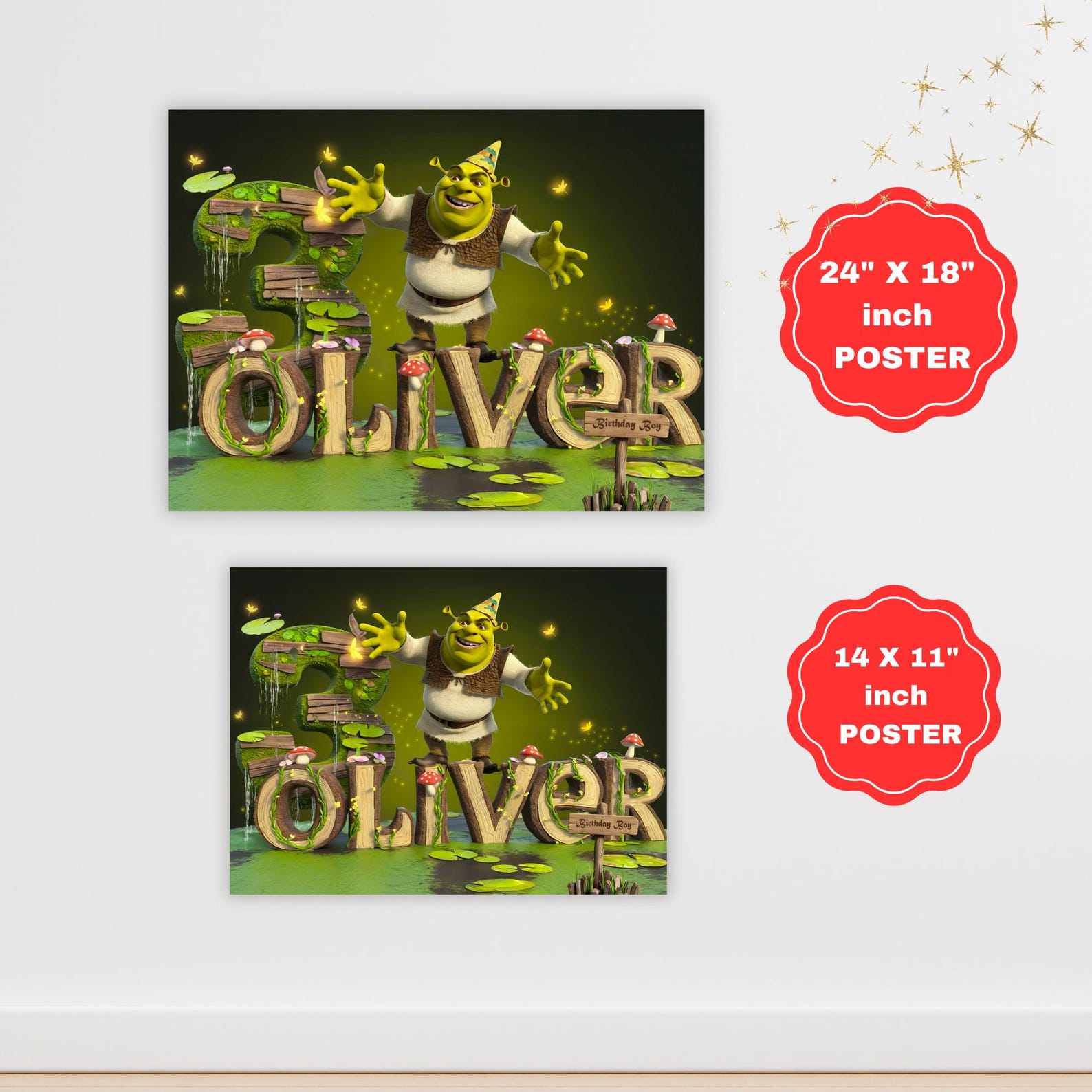 Custom Birthday Backdrop Shrek Theme, Shrek Birthday Backdrop, Shrek ...