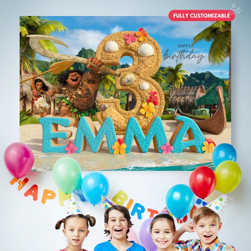 Moana Backdrop - Etsy