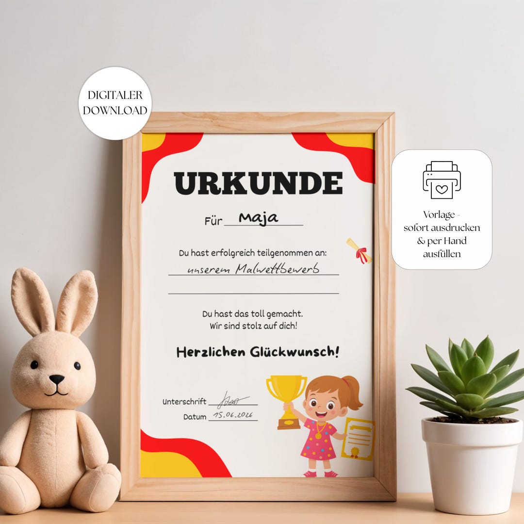 Certificate for Children, PDF, Template, Reward for Children, Direct ...