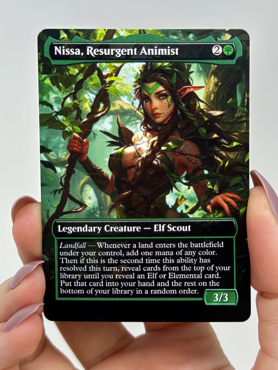 Nissa, Resurgent Animist Custom Art Proxy - Etsy
