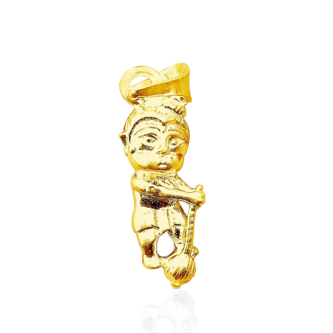 18K Gold Plated Bal Hanuman Pendant: Sterling Silver God Locket - Etsy