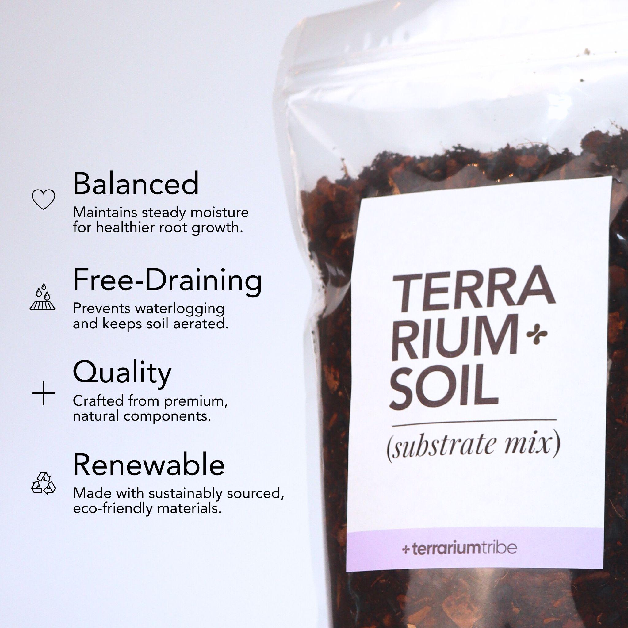 Terrarium Soil & Substrate Mix | Premium Blend for Closed + Bioactive ...