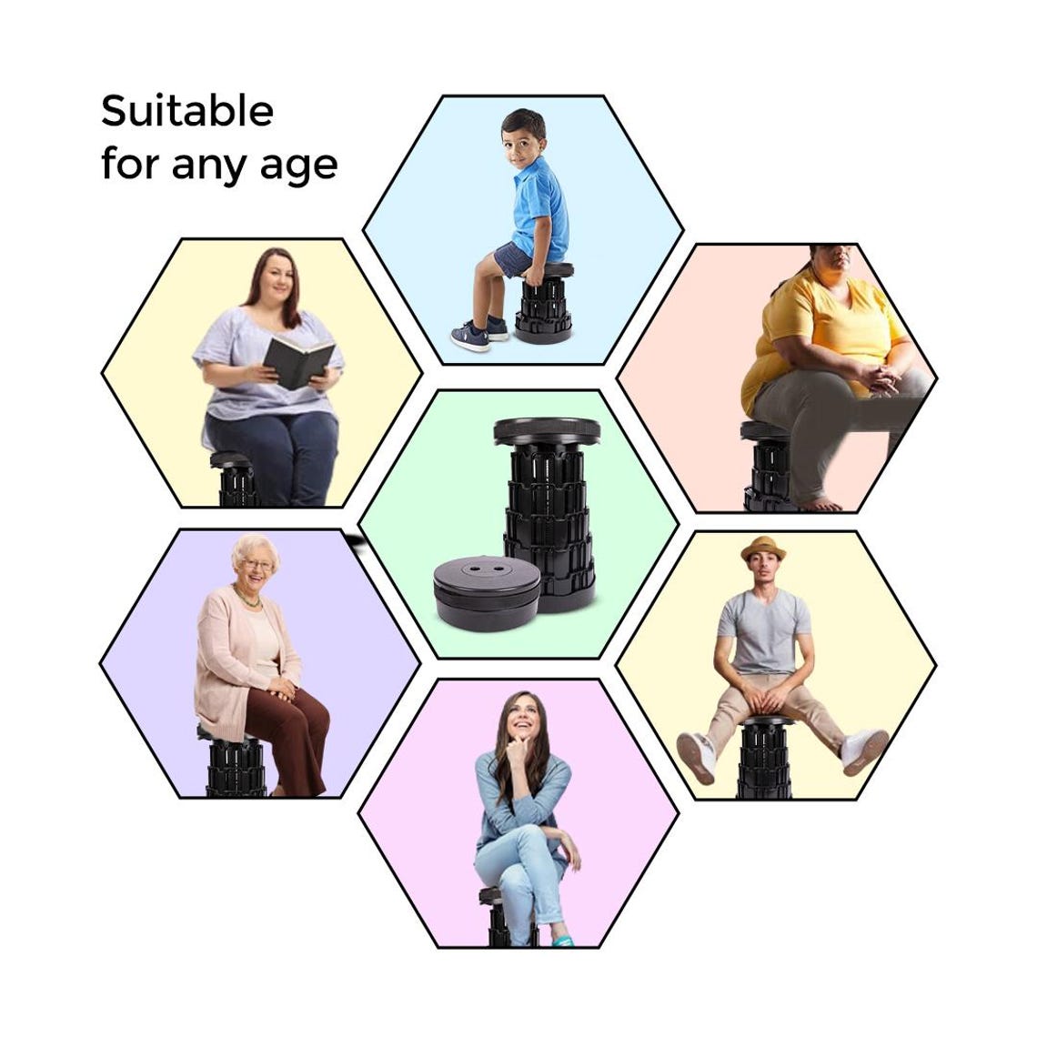 Collapsible Stool – Easy to Carry Retractable Stool - Lightweight ...