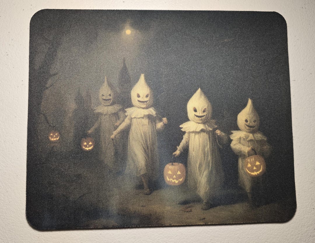 Ghostly Trick or Treaters Mouse Pad - Etsy