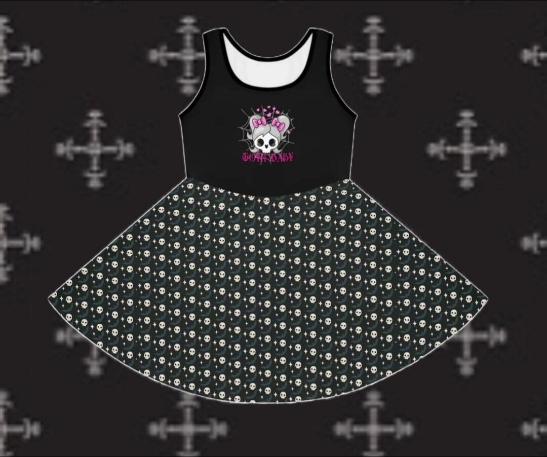Goth Baby Dresses | Gothic Outfit for Kids | Macabre Toddler Dress ...