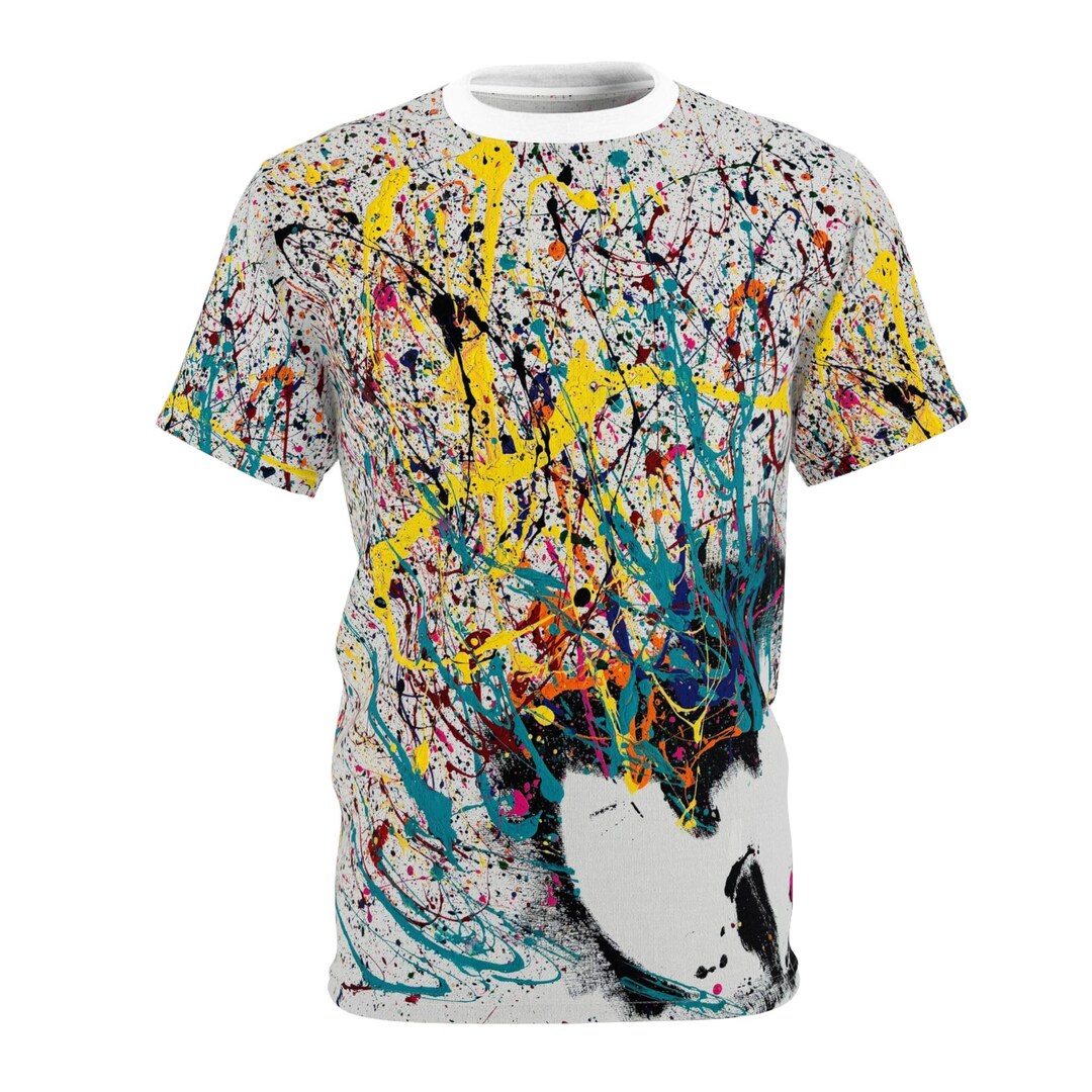Colorful Splatter Paint Wu-tang Clan T-shirt Hip-hop Inspired Graphic ...