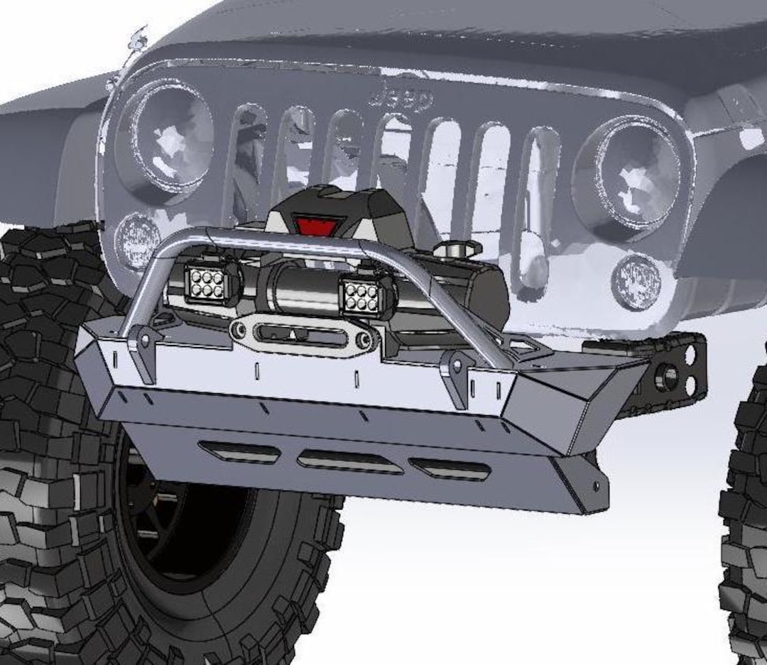 Jeep Wrangler JK Winch Bumper - DXF CAD Files for Cnc Cutting - Etsy