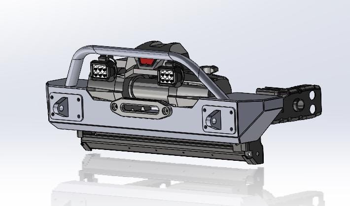 Jeep Wrangler JK Ultra Low Profile Winch Bumper DXF Files - Etsy