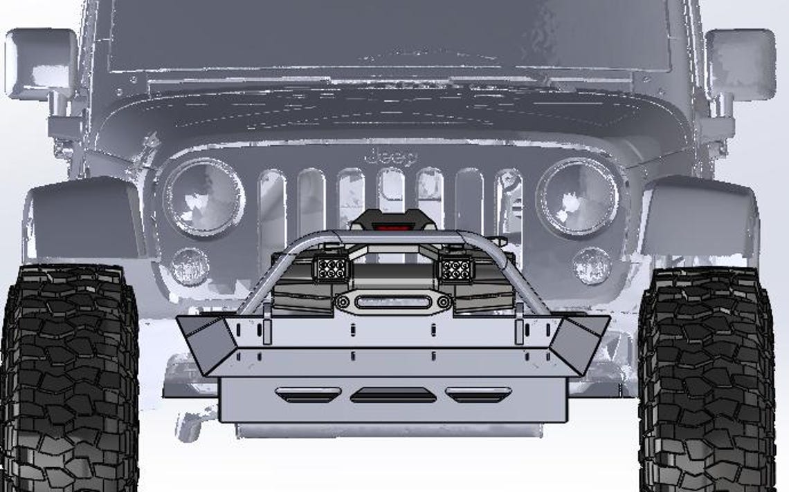 Jeep Wrangler JK Winch Bumper - DXF CAD Files for Cnc Cutting - Etsy