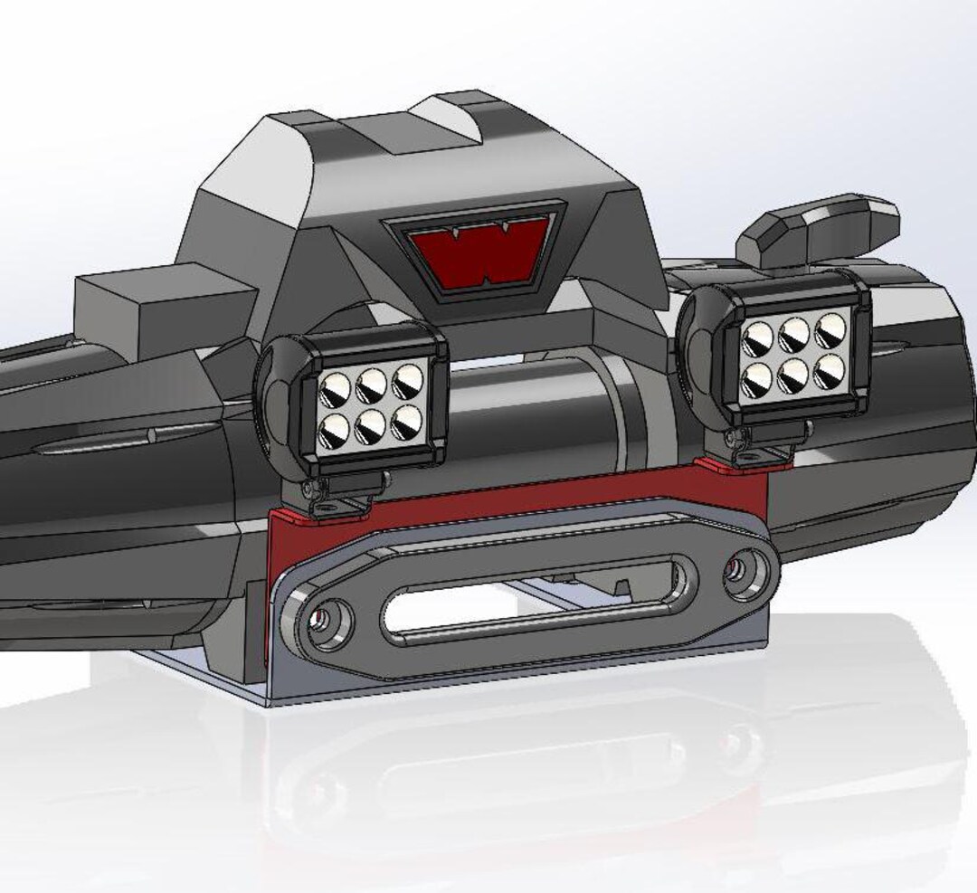 Winch Fairlead Mounted Light Bracket - DXF Files - Etsy