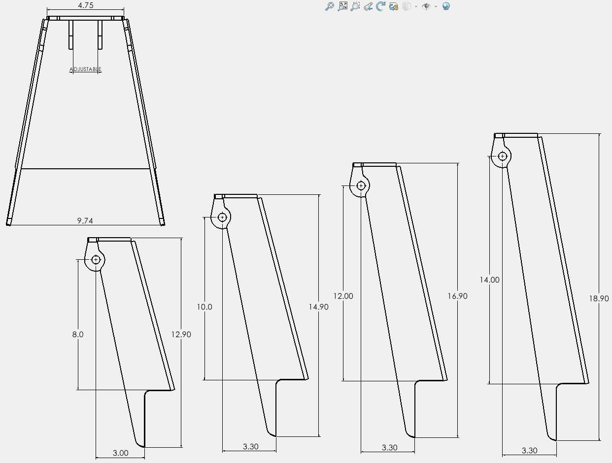 Universal Coil Over Shock Tower DXF File Package 8, 10, 12, 14 Inch ...