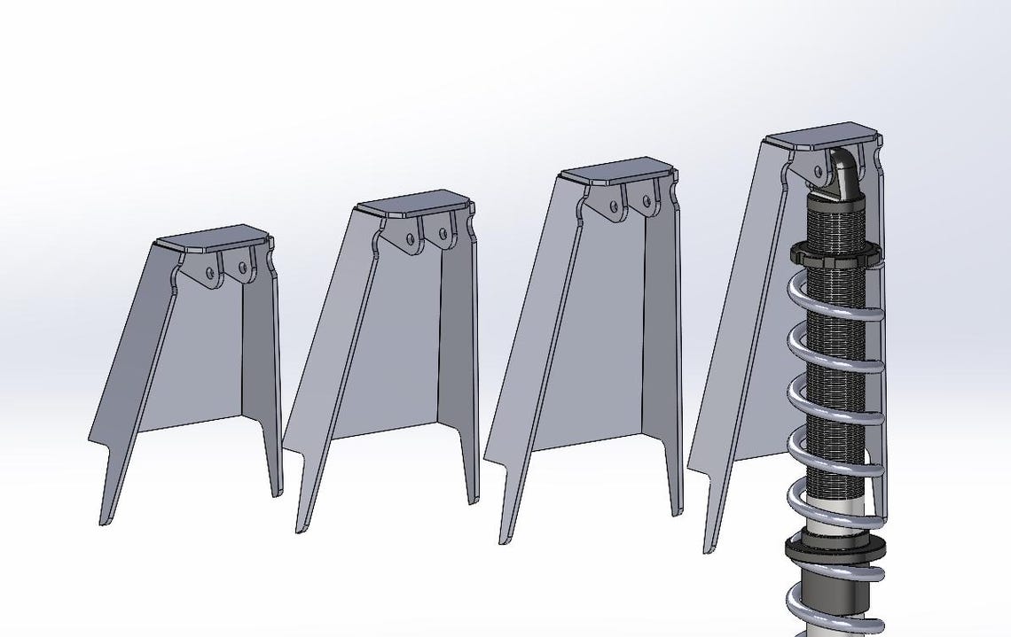 Universal Coil Over Shock Tower DXF File Package 8, 10, 12, 14 Inch ...