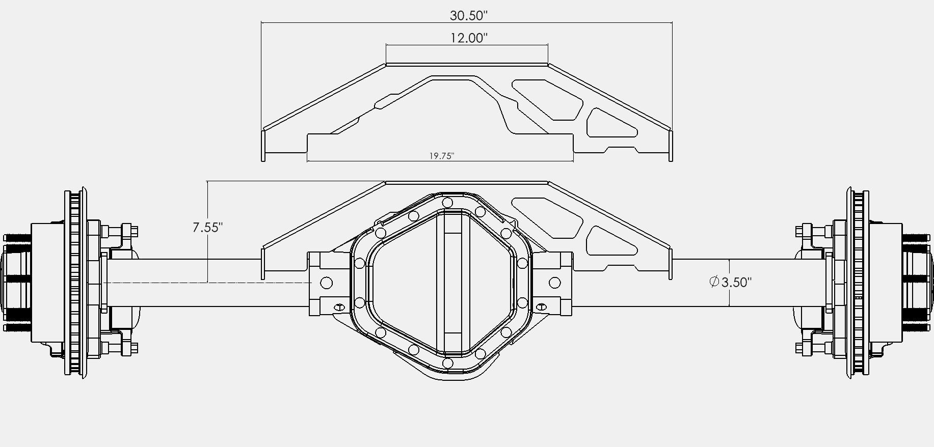 GM 14-bolt Low Profile Rear Axle Truss – DXF Files - Etsy