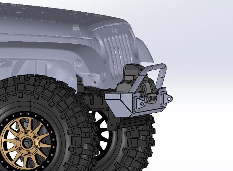 Jeep Wrangler JK Ultra Low Profile Winch Bumper DXF Files - Etsy