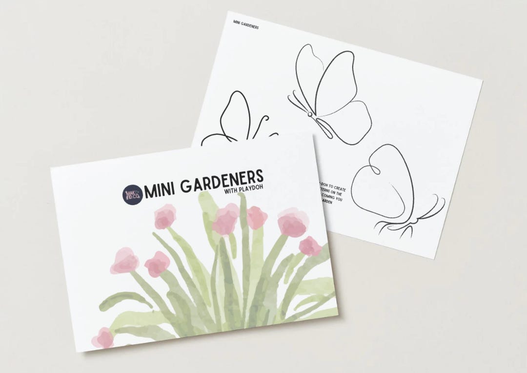 Mini Gardeners Playdoh Mat - Fun & Creative Play Set for Kids - Pretend ...
