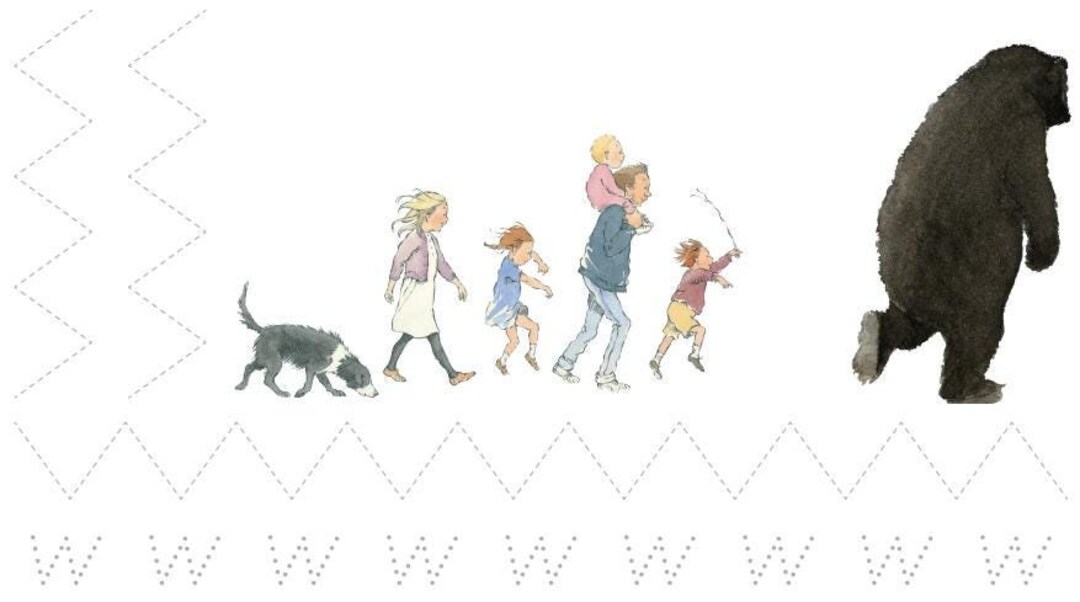Bear Hunt Line Drawing Adventure - Etsy