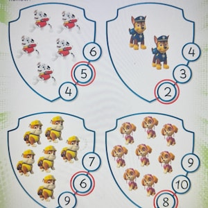 Paw Patrol Maths Activity Book | Printable Preschool Maths Worksheets ...